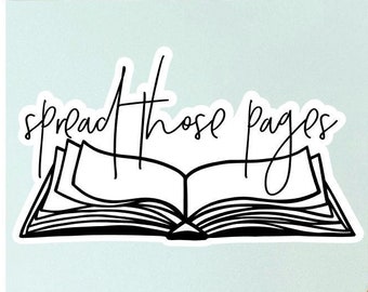 Spread Those Pages Sticker - Etsy