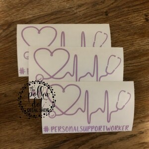 PSW personalsupportworker Decal, Personal Support Worker Sticker ...