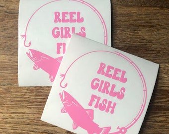 Girls Fishing Decal - Etsy