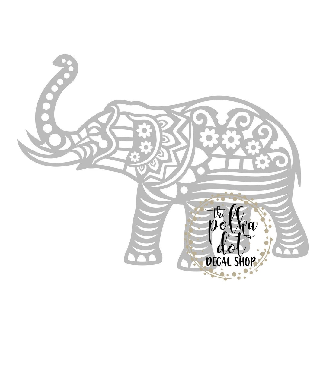 Tribal 1 Elephant Mandela Decal Sticker - Etsy UK