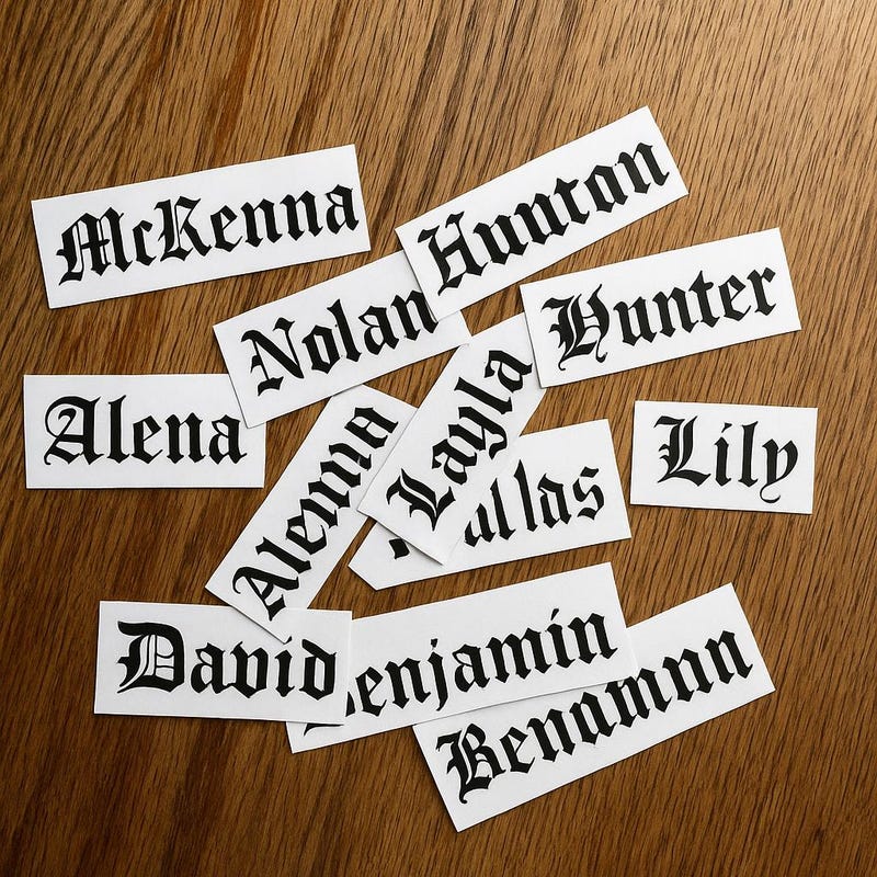 Name Stickers Medieval - Etsy