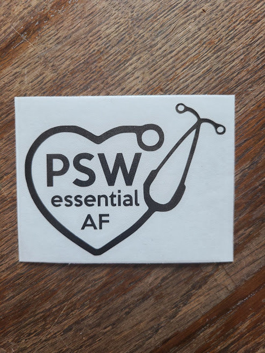 PSW Essential Af Stethoscope Car Decal Nurses Weeknurse - Etsy UK