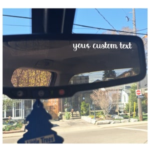 Custom Rear View Mirror Decals, Motivational Saying, Positive ...