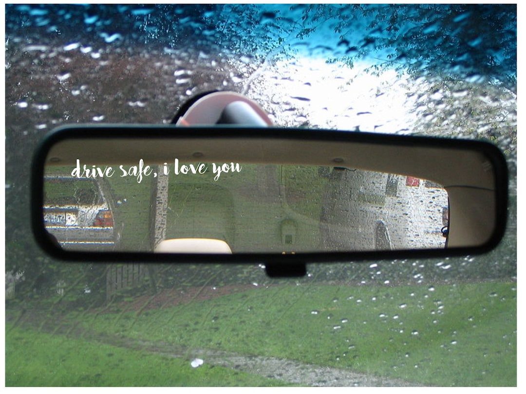 Custom Rear View Mirror Decals, Motivational Saying, Positive ...