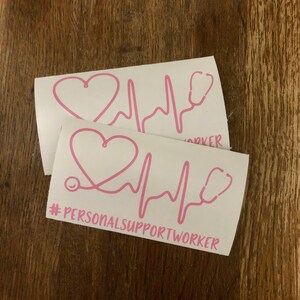 PSW personalsupportworker Decal, Personal Support Worker Sticker ...