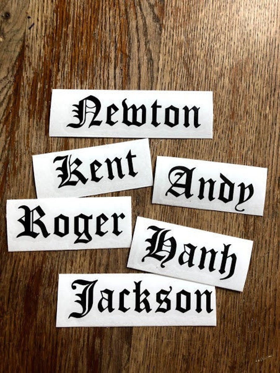 Old English Name Decal, Custom Name, Personalized Name Decal, Medieval ...