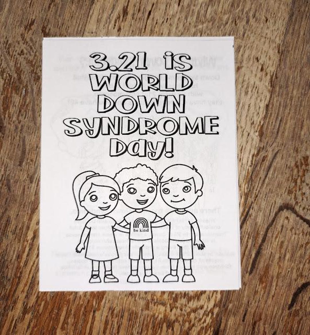 World Down Syndrome Day Coloring Book, Classroom Activity (digital ...