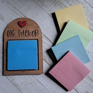 Sticky Note Holder, Teacher Appreciation Gift, Personalized Teacher ...
