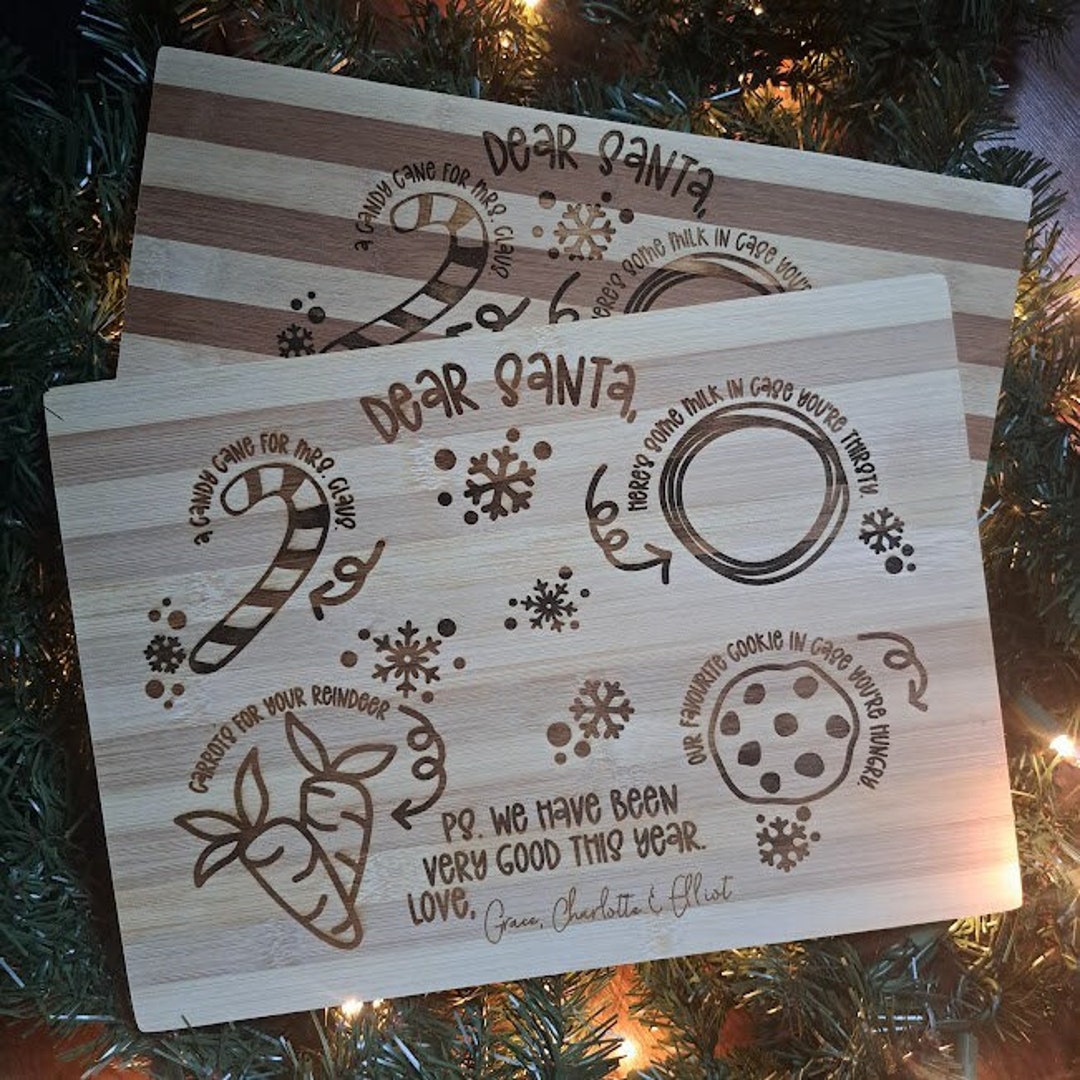 Personalized Santa Treat Board, Cookies for Santa Tray, Christmas Eve ...
