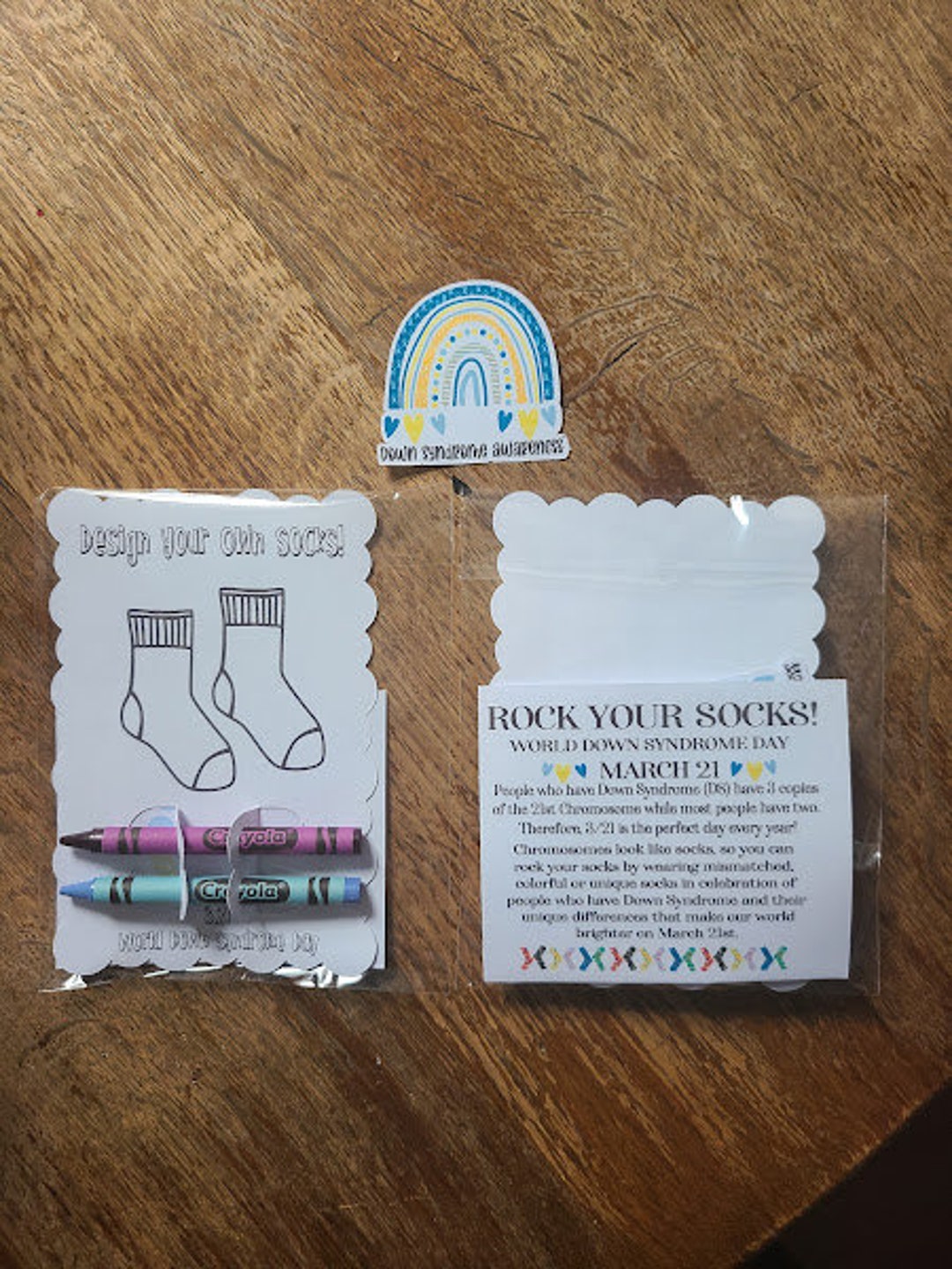 Rock You Socks Colouring Card, World Down Syndrome Day, Classroom Gift ...