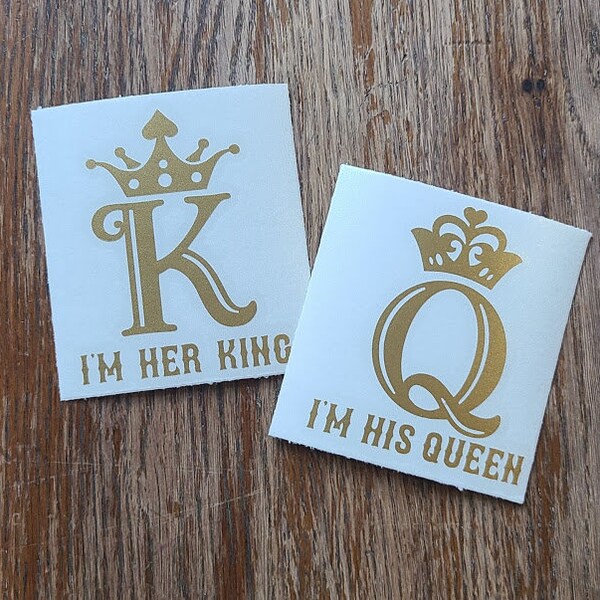 King and Queen Car Decal - Etsy