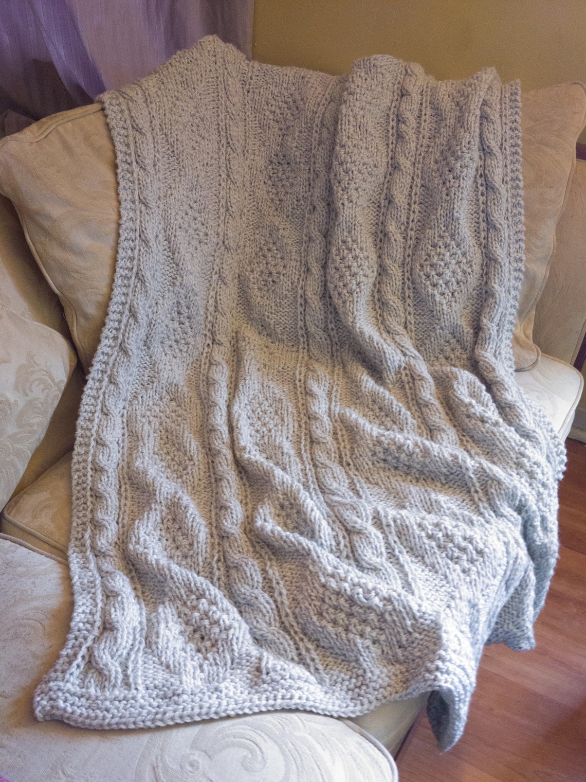 Soft, Cozy and Elegant Light Gray Afghan Blanket - Etsy