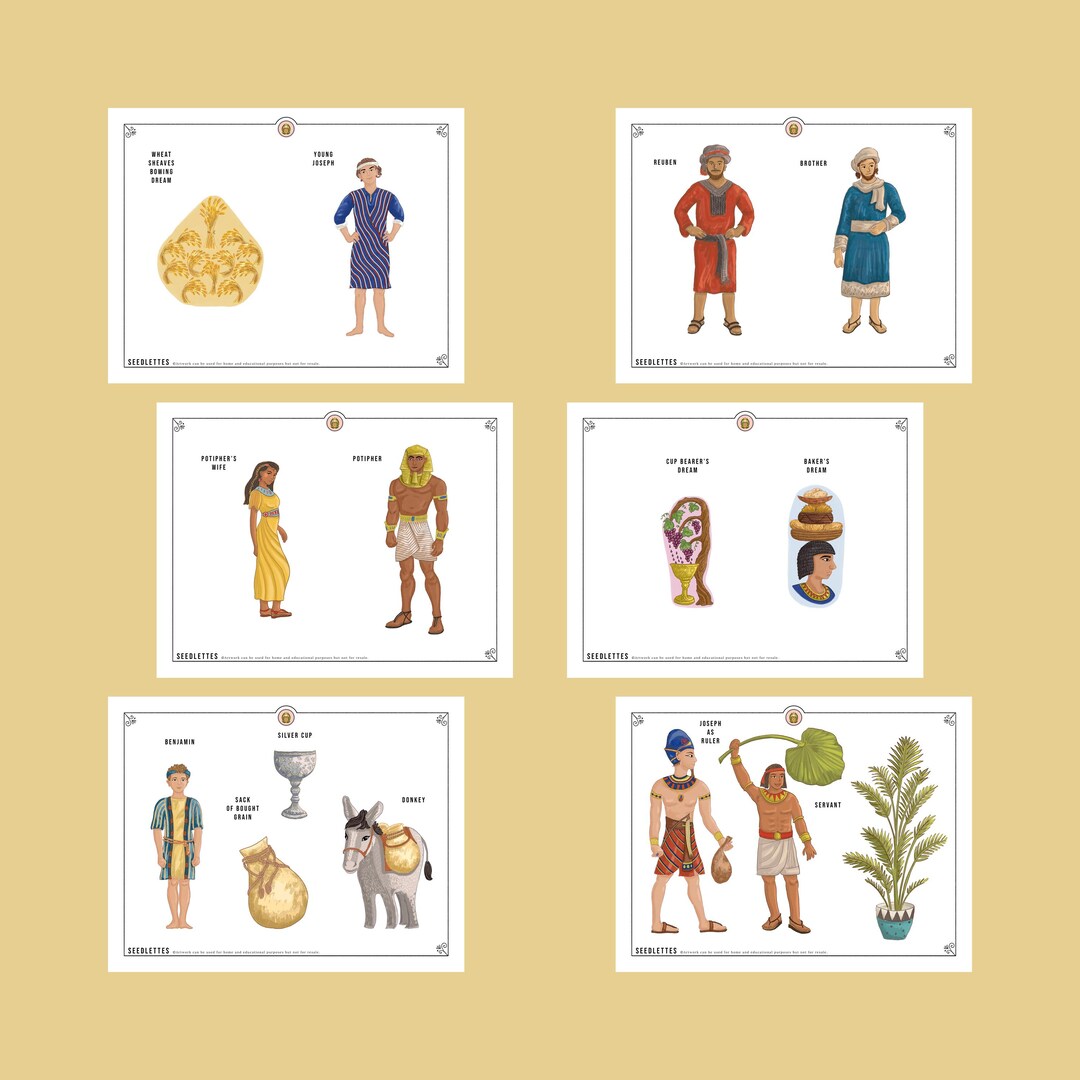 Joseph Bible Story Printables Set - Etsy