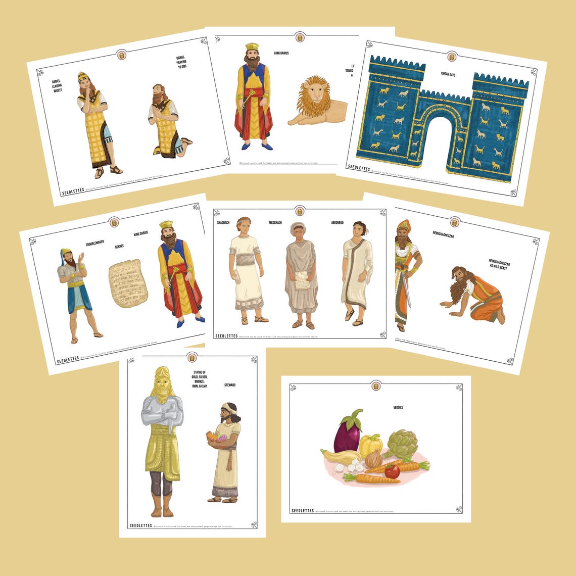 Daniel and the Lion's Den Bible Story Printables Set - Etsy