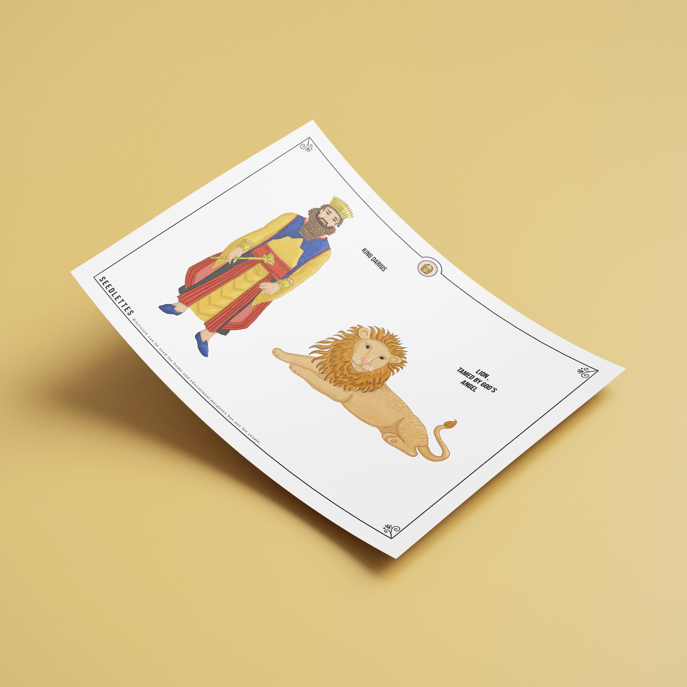 Daniel and the Lion's Den Bible Story Printables Set - Etsy