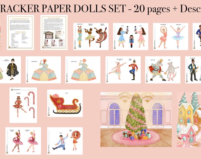 Nutcracker Ballet Set of Paper Dolls Printables- Set of 21 Pages - Etsy