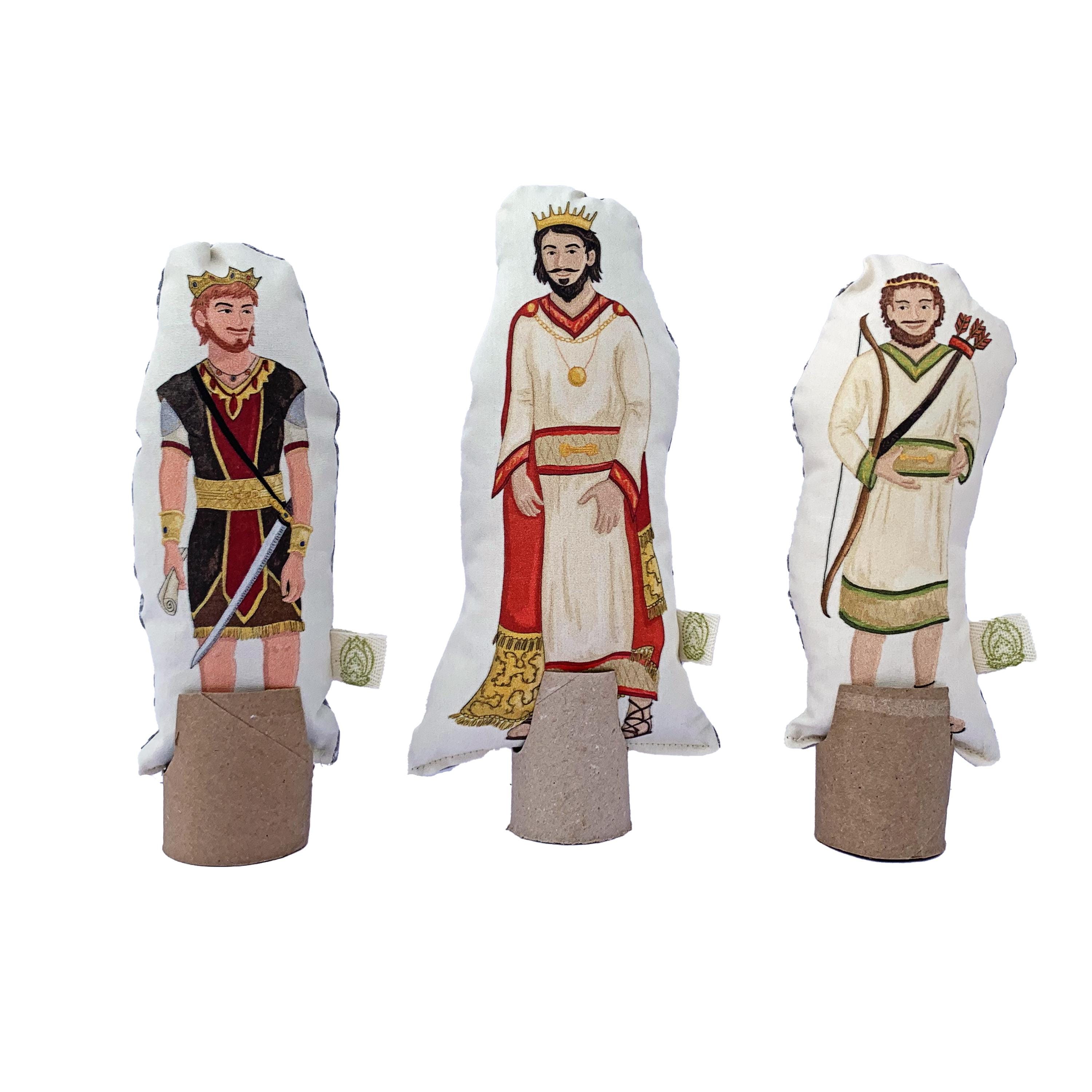 King David Bible Toy Set - 2 Davids, Sheep, Lion, Bear, Harp, Sling ...