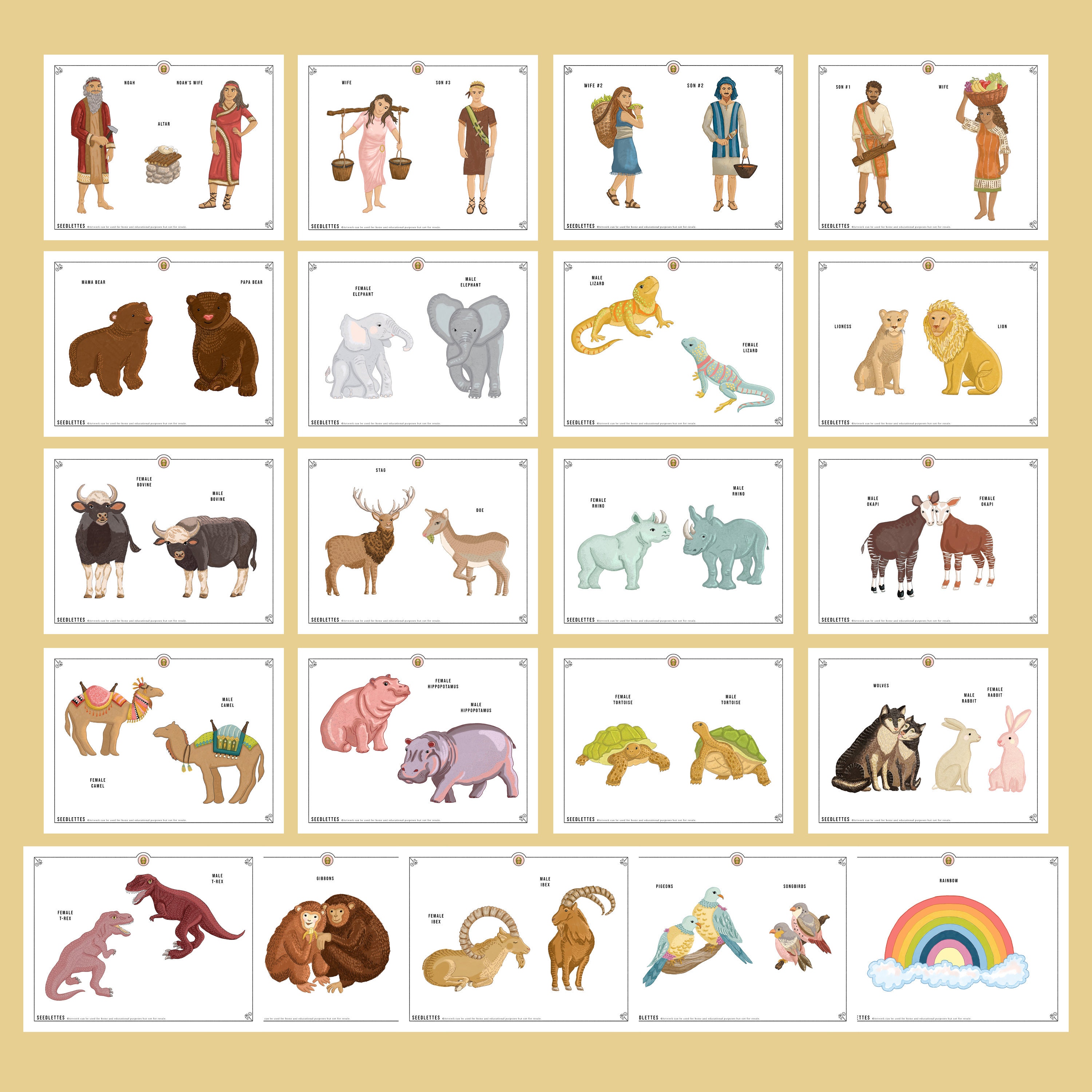 GIANT PRINTABLE Bible Character and Props Sets - FLASHDRIVE - Etsy