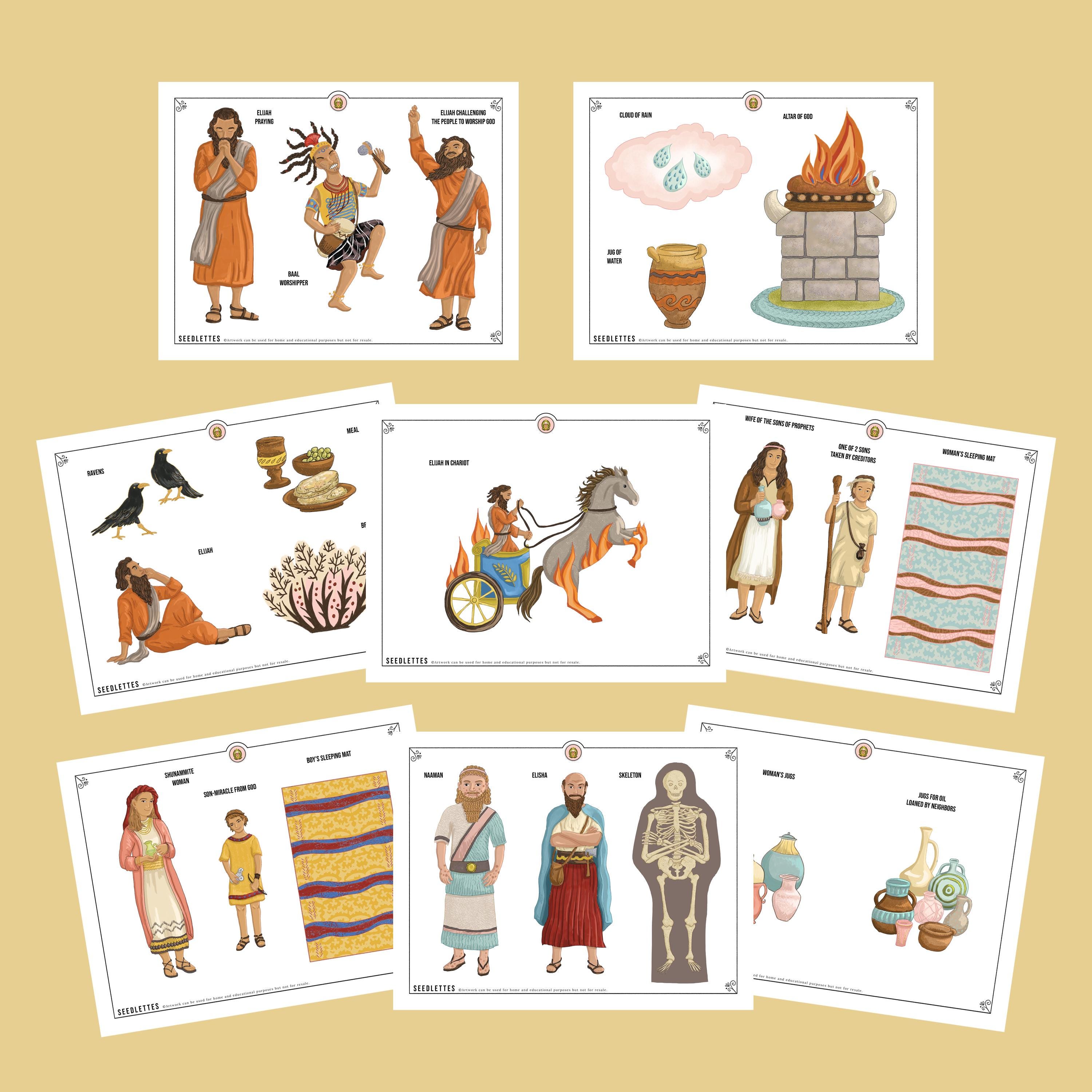 Elijah & Elisha Bible Story Printables Set - Etsy