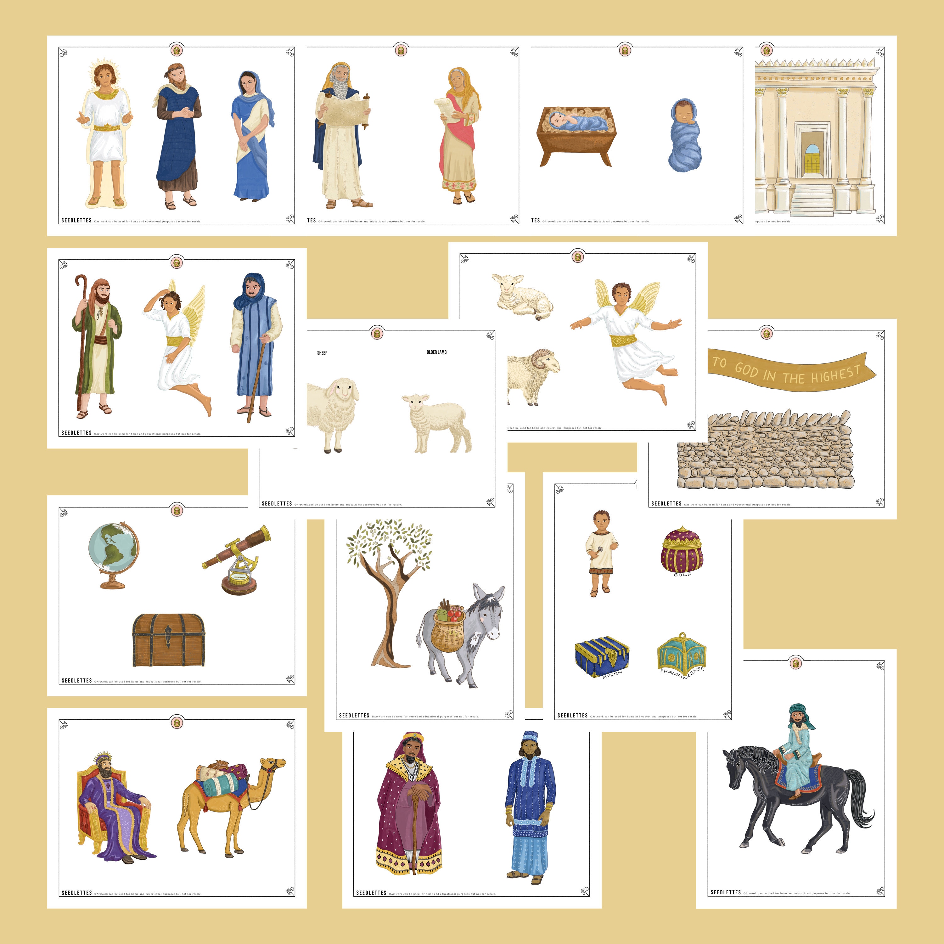 GIANT PRINTABLE Bible Character and Props Sets - FLASHDRIVE - Etsy