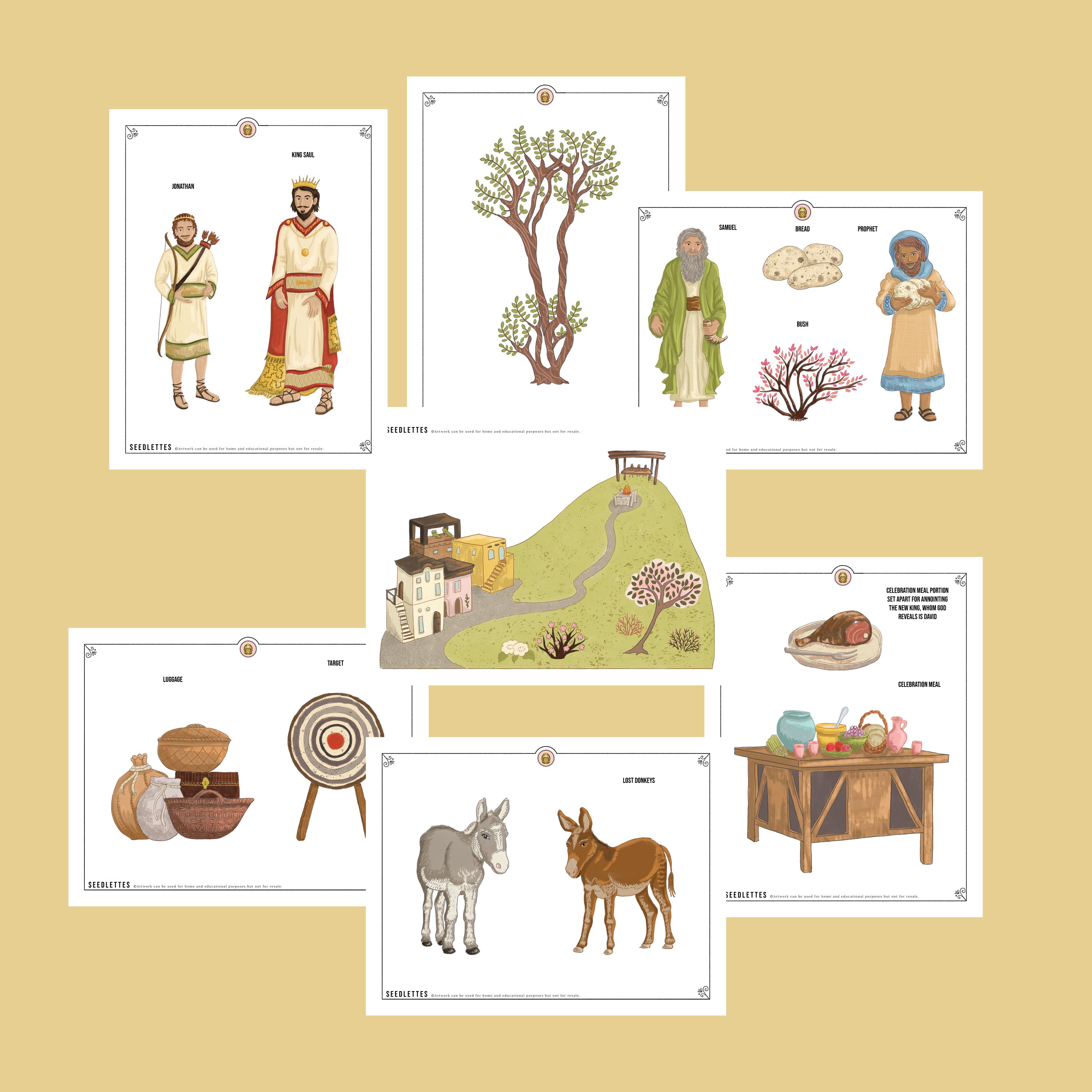 King Saul Bible Story Printables Set - Etsy