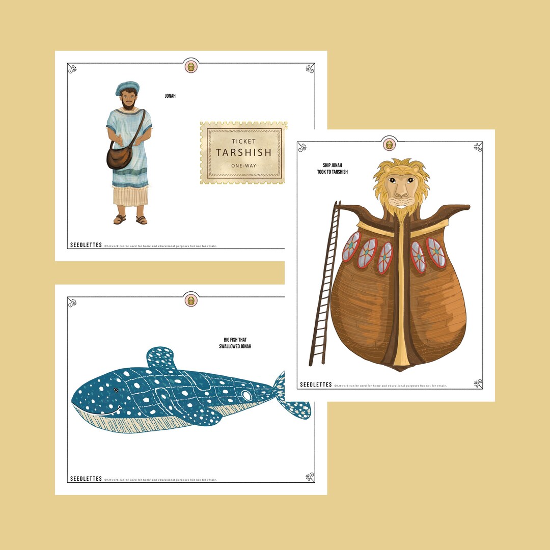 Jonah Bible Story Printables Set - Etsy