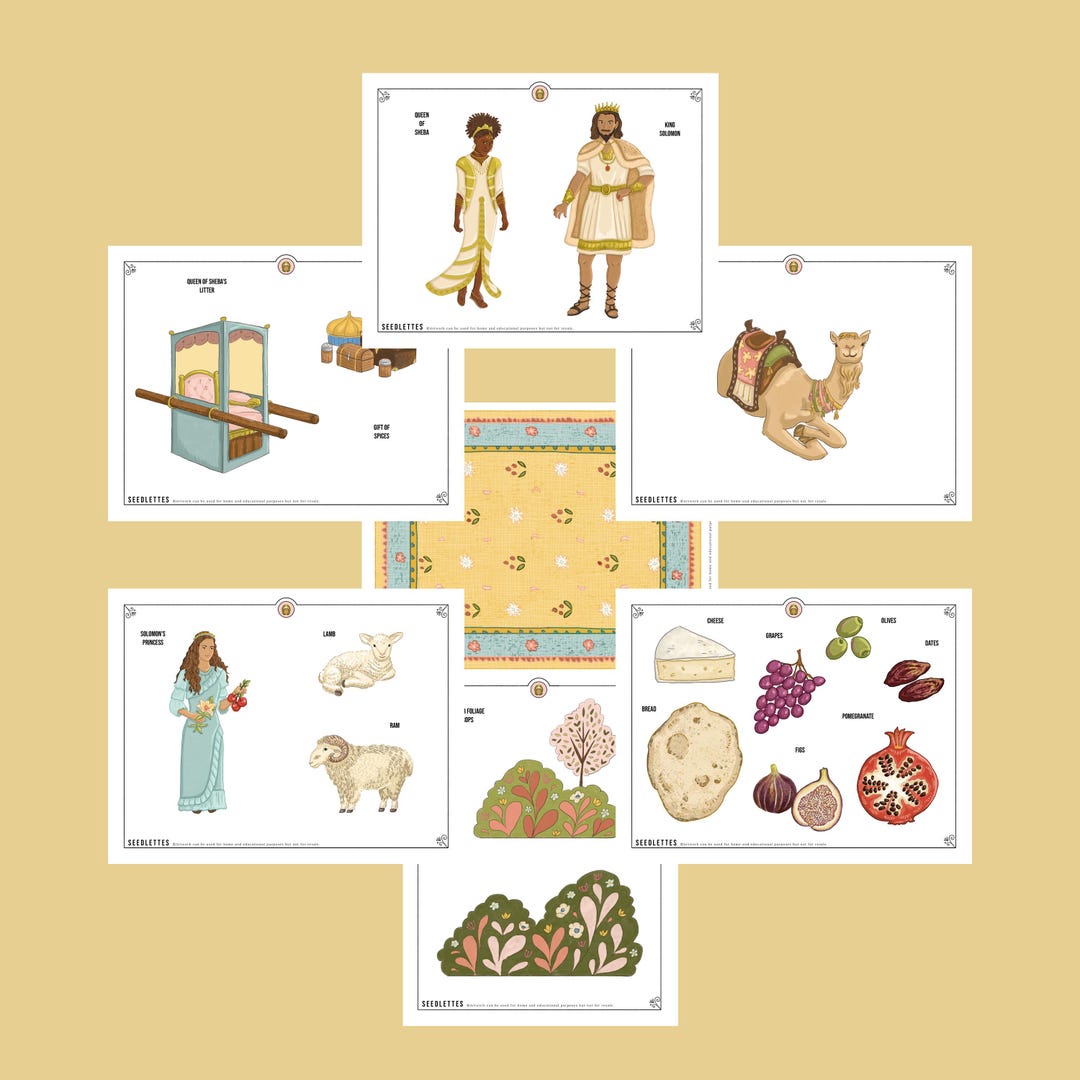 Queen of Sheba & Princess Bible Story Printables Set - Etsy