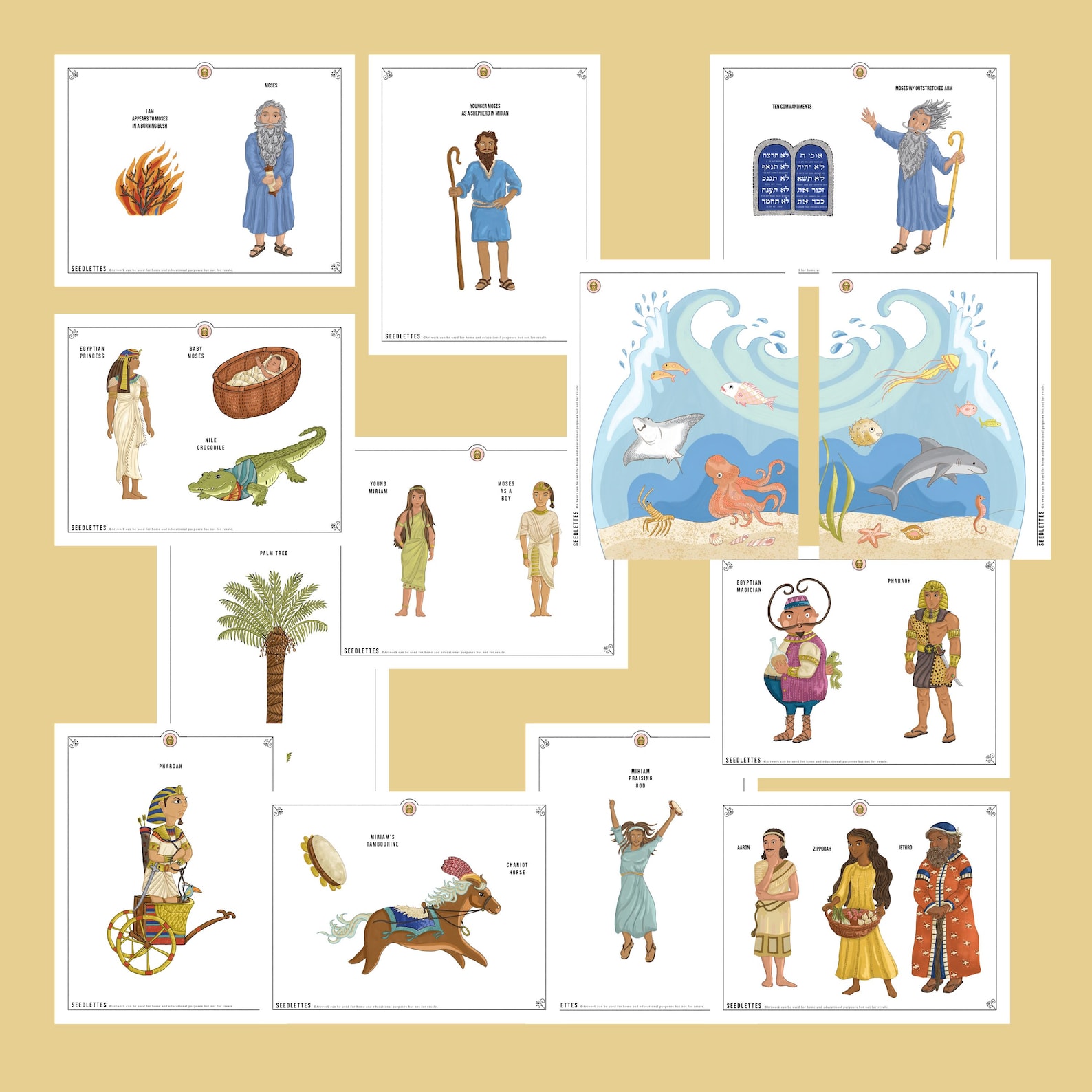 Moses Bible Story Printables Set - Etsy