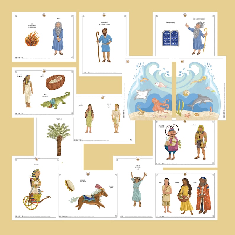 Moses Bible Story Printables Set - Etsy