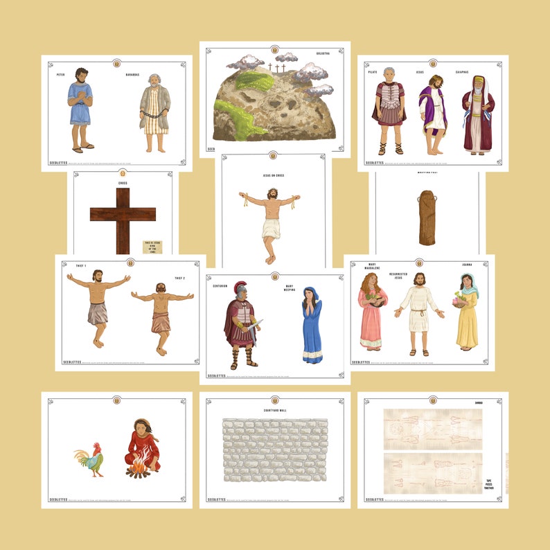 GIANT PRINTABLE Bible Character and Props Sets: Choose From 3 - Etsy