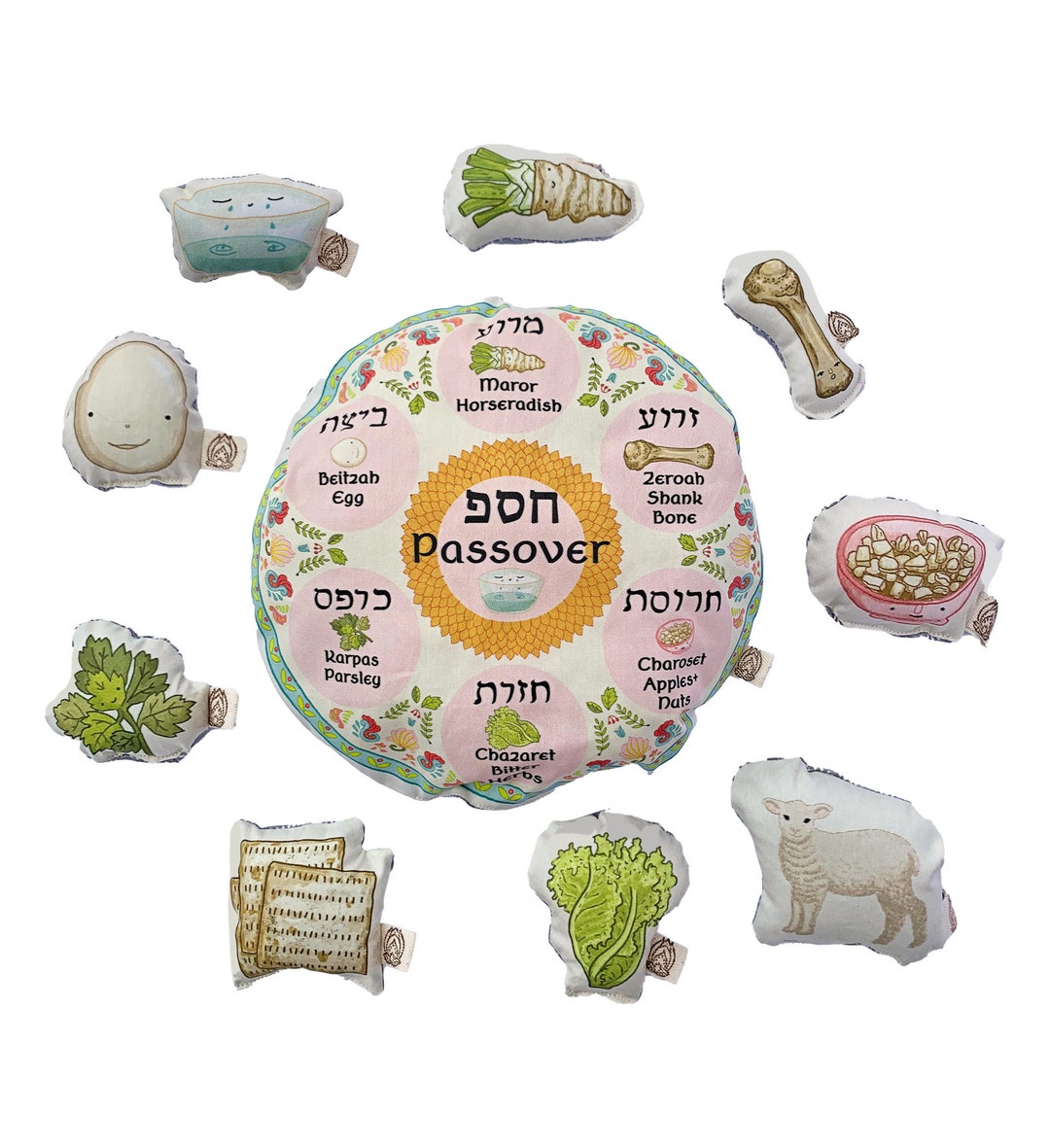 Passover Seder Plate Soft Toy for Kids With 9 Items - Etsy