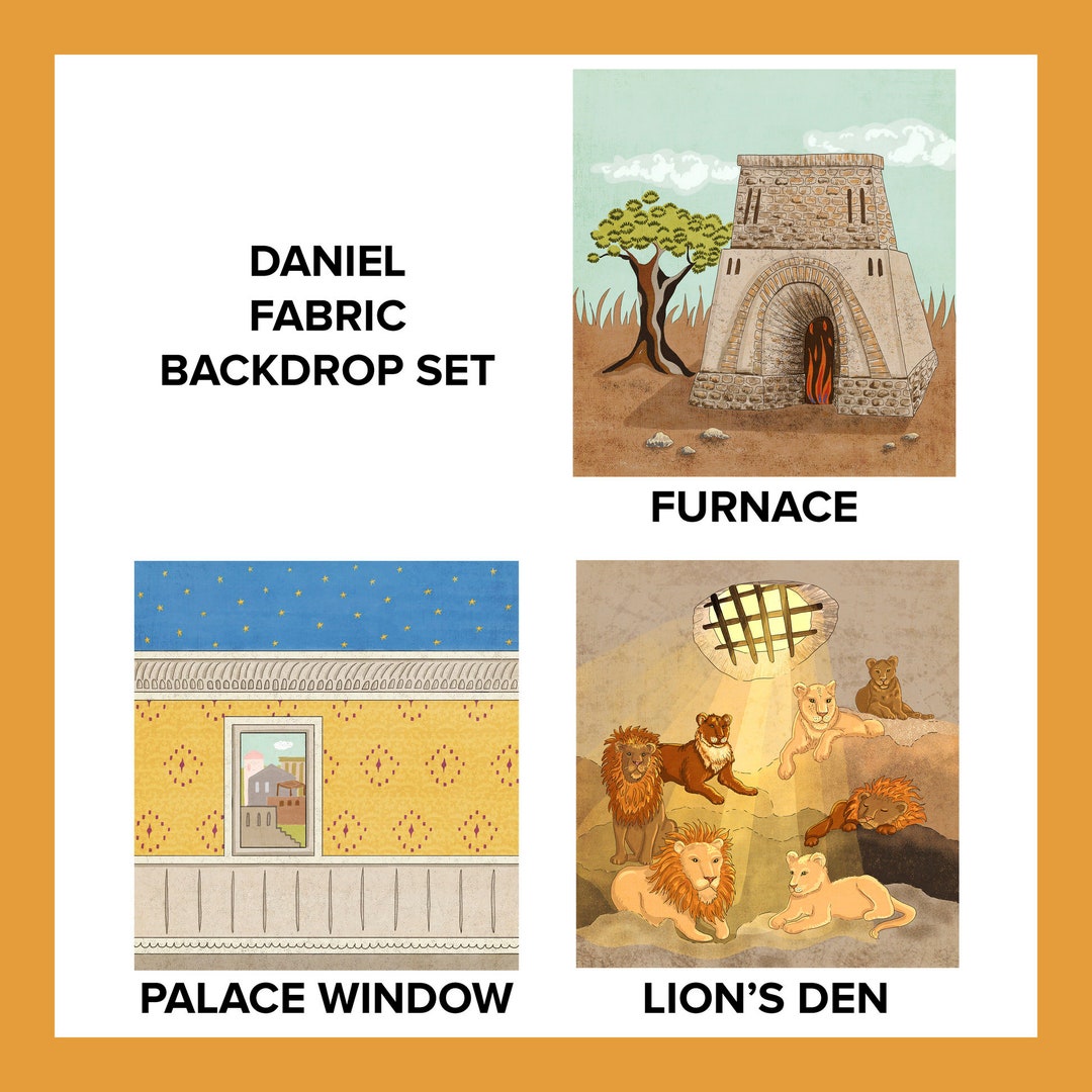 Daniel Bible Story Fabric Backdrop Set for Tabletop Theater - Etsy