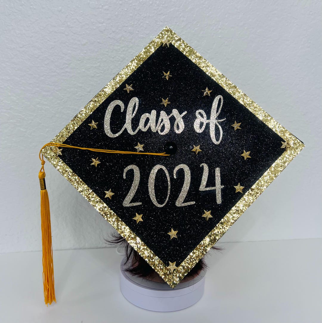 Graduation Cap Academic Cap Black Degree Cap Personalized Degree Hat ...
