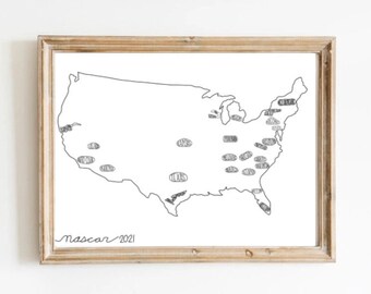 Nascar Tracks Map - Etsy
