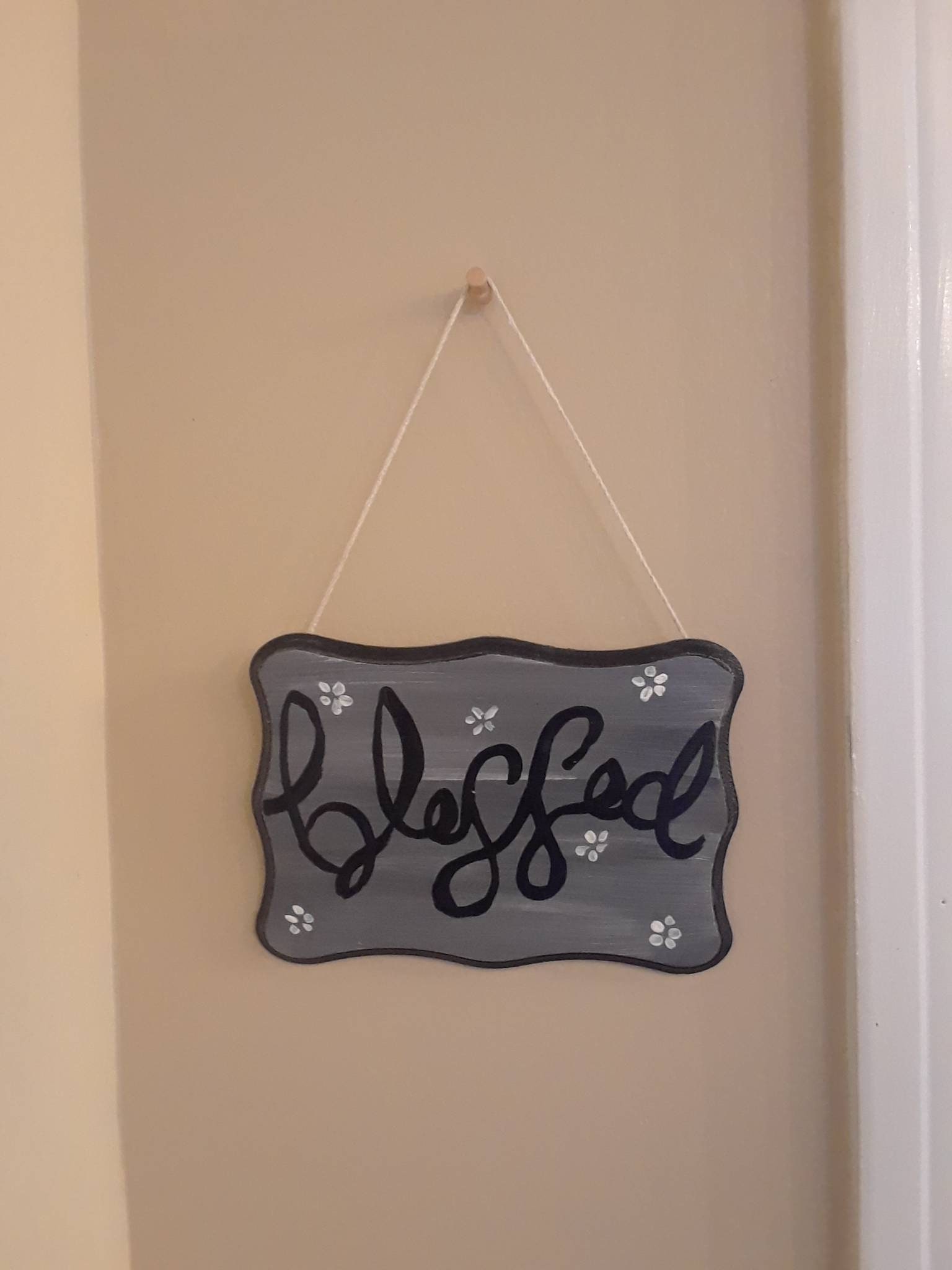 Blessed Wall Sign, Hanging Door Sign - Etsy