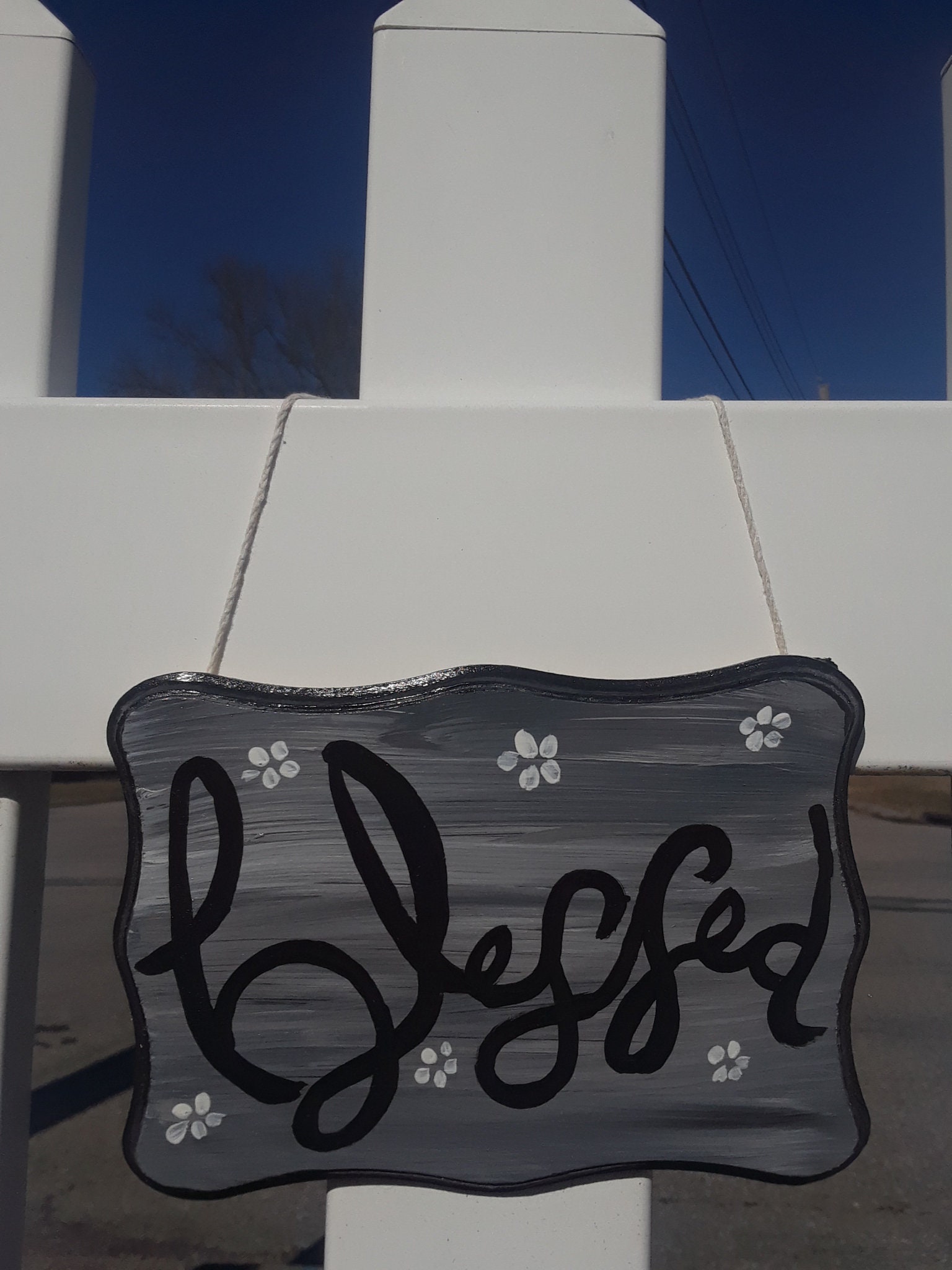 Blessed Wall Sign, Hanging Door Sign - Etsy