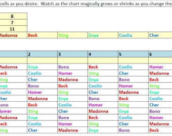 Meal Rotation Template - Etsy