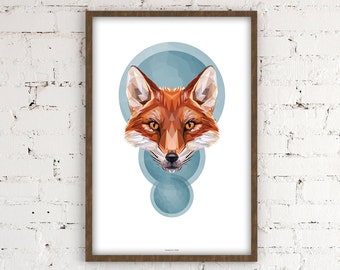 Deer Buck Low Poly Triangle Art Poster Print in Black and White - Etsy