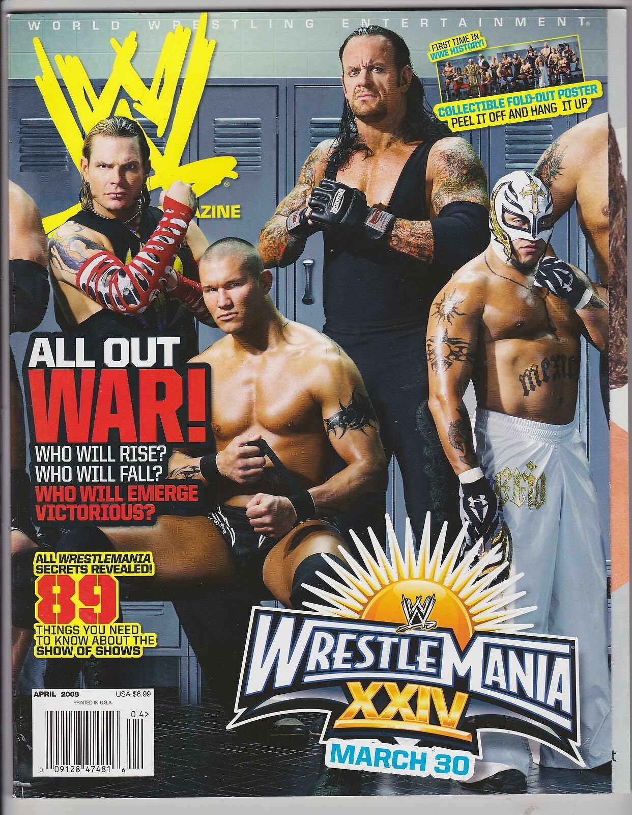 WWE Magazine April 2008 Jeff Hardy Rey Mysterio Undertaker - Etsy