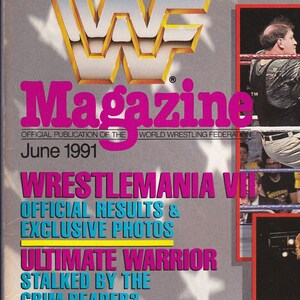 WWF Magazine June 1991 Wrestlemania VII Ultimate Warrior Jake - Etsy
