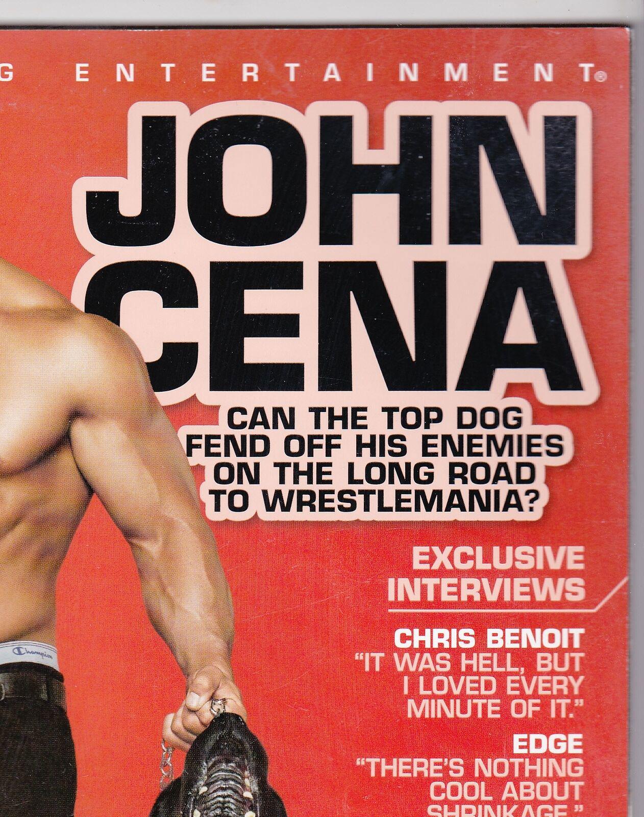 WWE Magazine February 2007 Wrestling John Cena Chris Benoit Edge Cryme ...