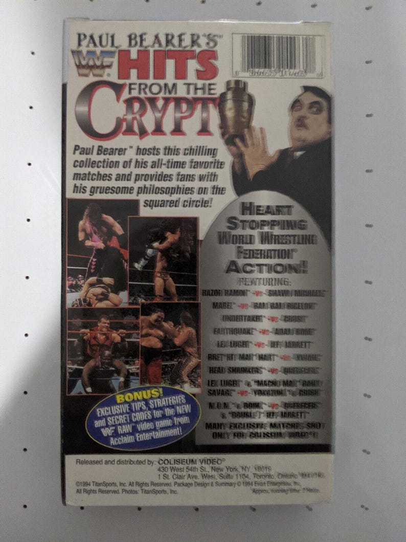 Wwf Hits From the Crypt Wrestling Vhs Factory Sealed Undertaker ...