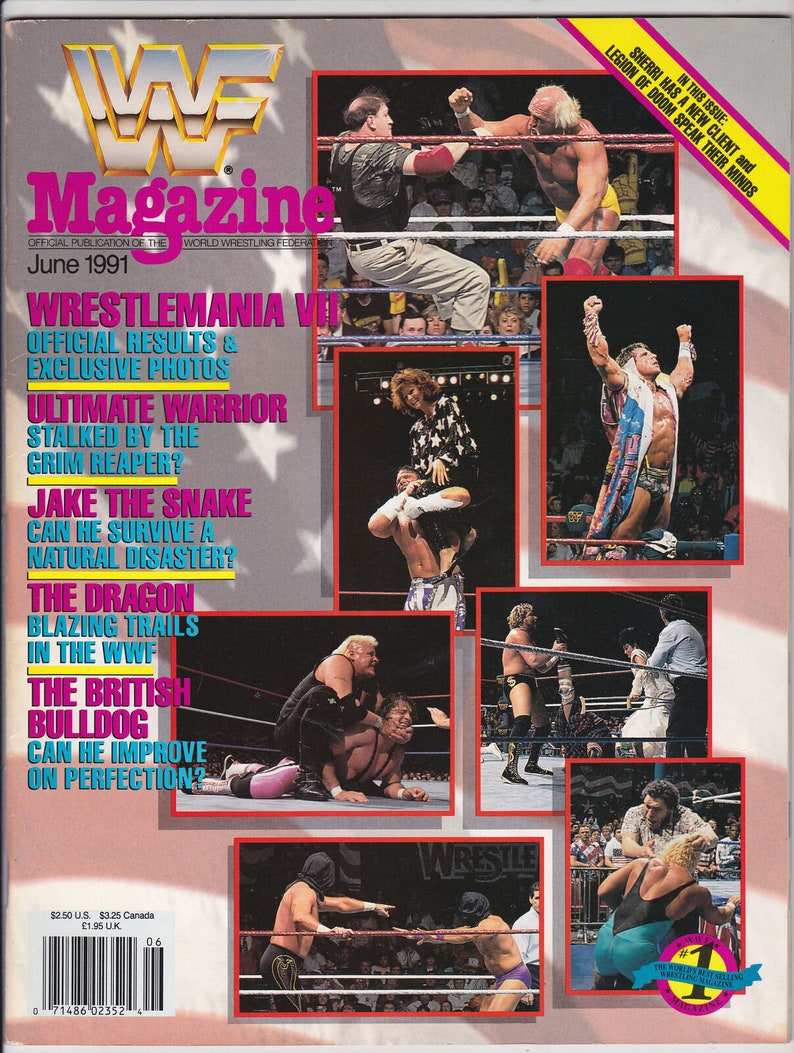WWF Magazine June 1991 Wrestlemania VII Ultimate Warrior Jake - Etsy