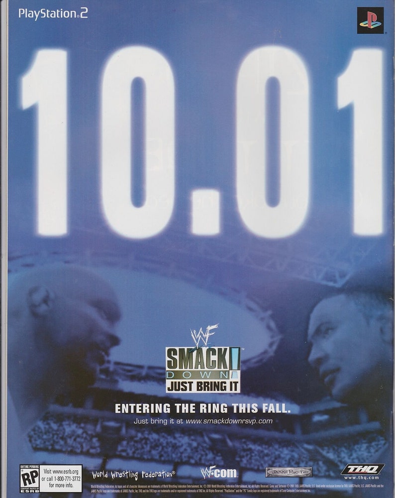 WWF RAW Magazine October 2001 Rob Van Dam Torrie Wilson Poster - Etsy