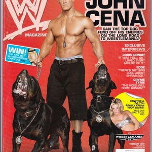 WWE Magazine February 2007 Wrestling John Cena Chris Benoit Edge Cryme ...