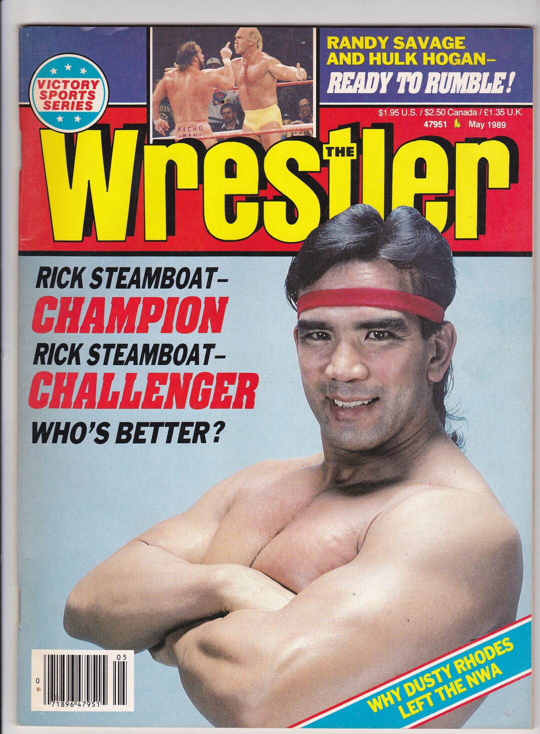 The Wrestler Magazine May 1989 Wrestling Rick Steamboat Dusty Rhodes ...