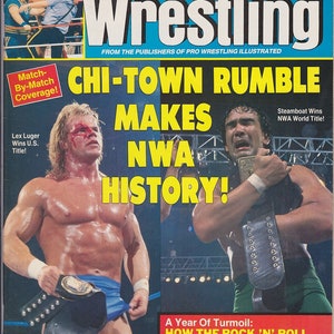 Sports Review Wrestling June 1989 NWA Chi-town Rumble Lex Luger Rick ...