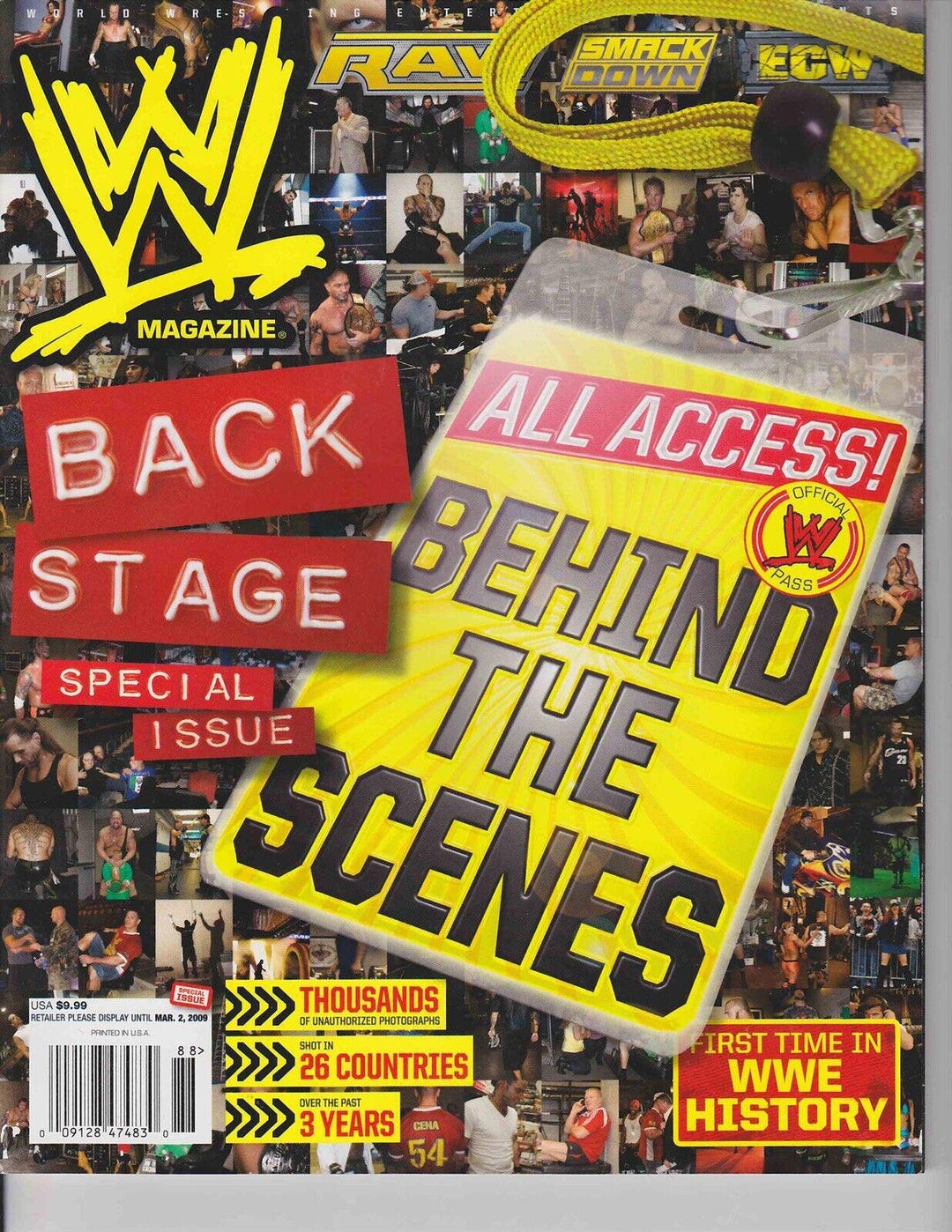 WWE Magazine All Access Behind the Scenes Back Stage Special Issue 2009 ...
