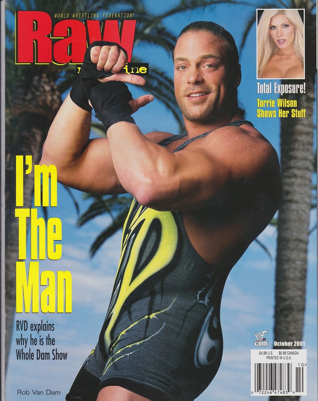 WWF RAW Magazine October 2001 Rob Van Dam Torrie Wilson Poster - Etsy