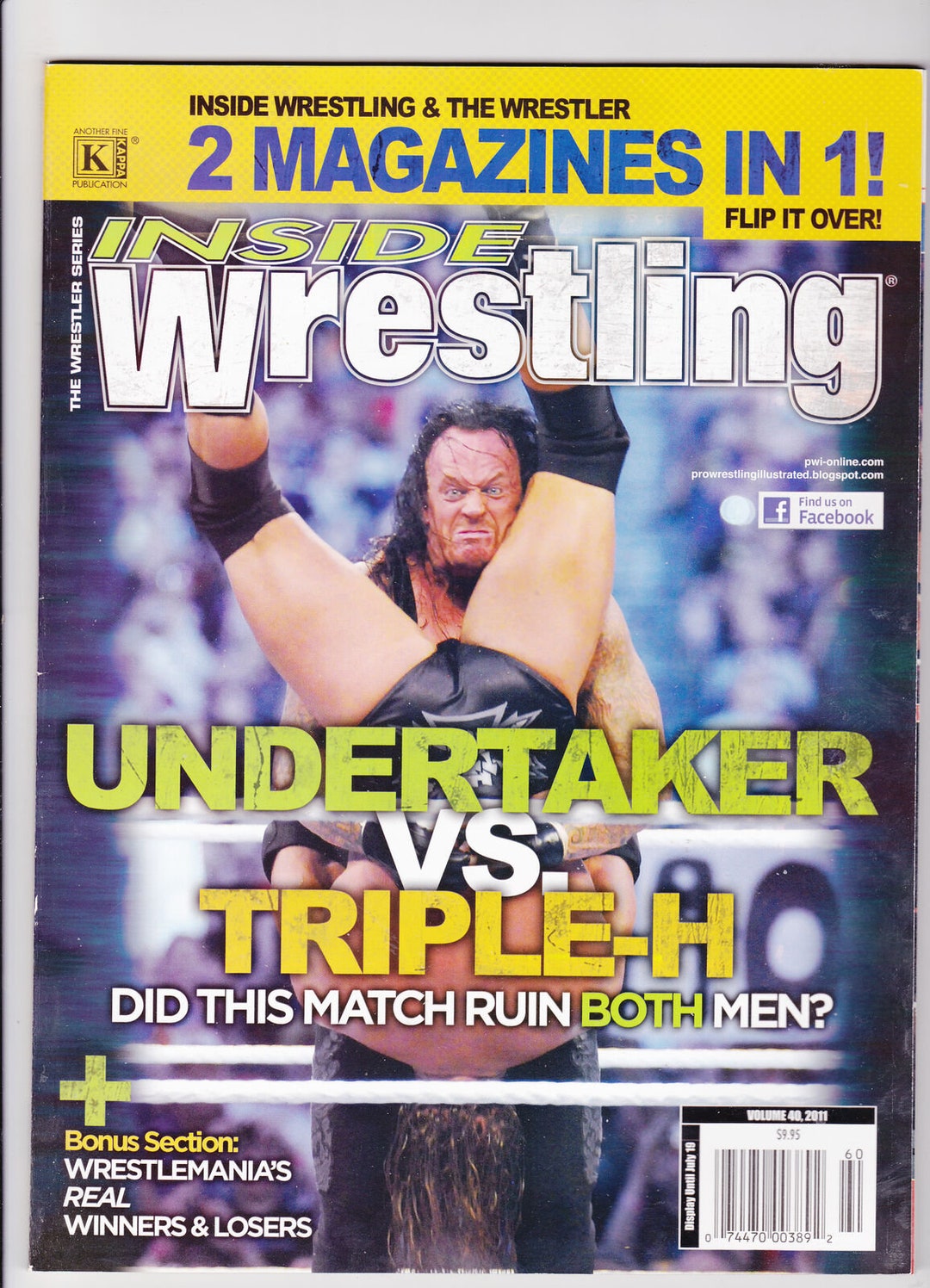 Wrestler/inside Wrestling Magazine Volume 40 2011 Undertaker - Etsy